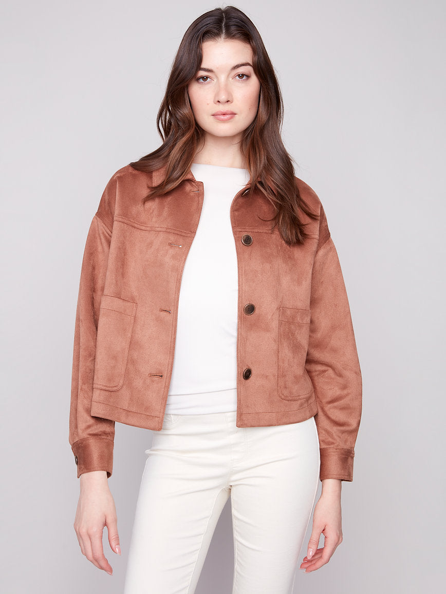 Truffle Faux Suede Jacket – Madd Style Boutique