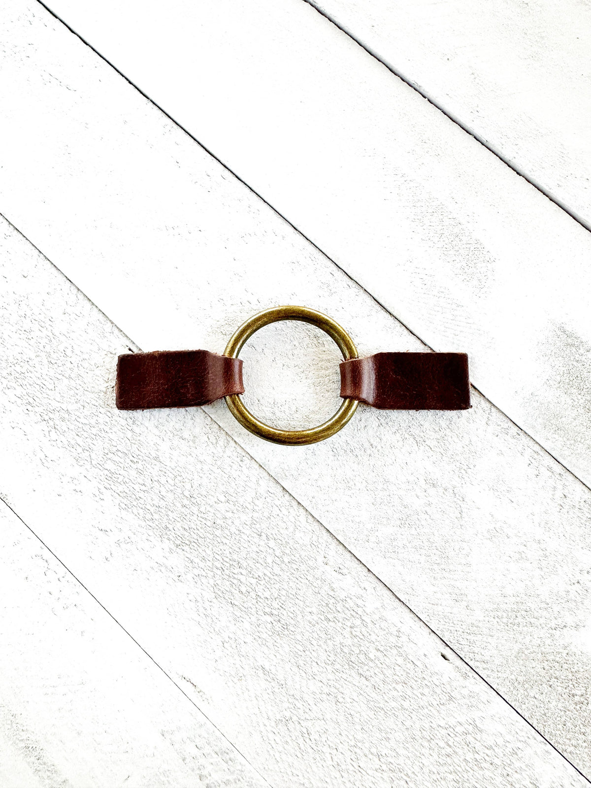 Cinch Clip for Clothes Bronze w/ Brown Leather Scarf Clasp – Madd Style ...